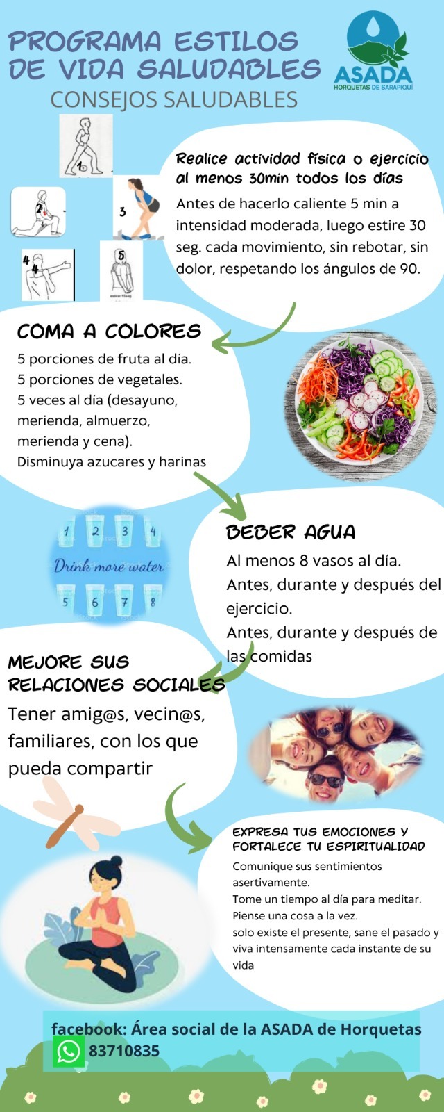 Programa, estilos de vida saludables - ASADA HORQUETAS